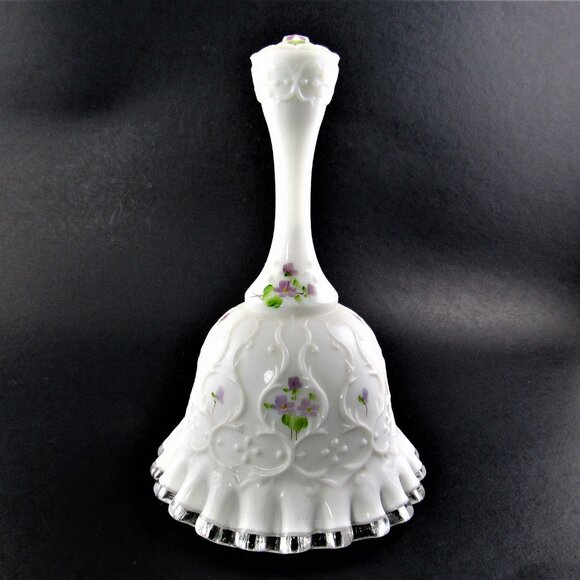 Fenton | Other | Vintage Fenton Hand Painted Milk Glass Bell | Poshmark